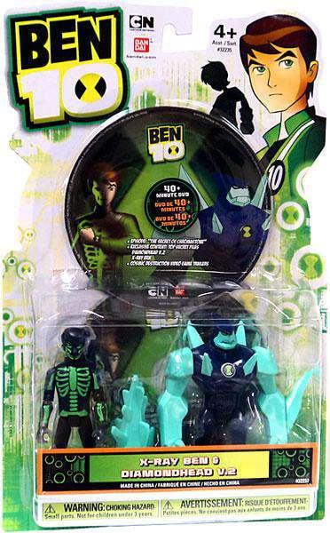Ben 10 DVD Series X-Ray Ben & Diamondhead V.2 Action Figure 2-Pack ...