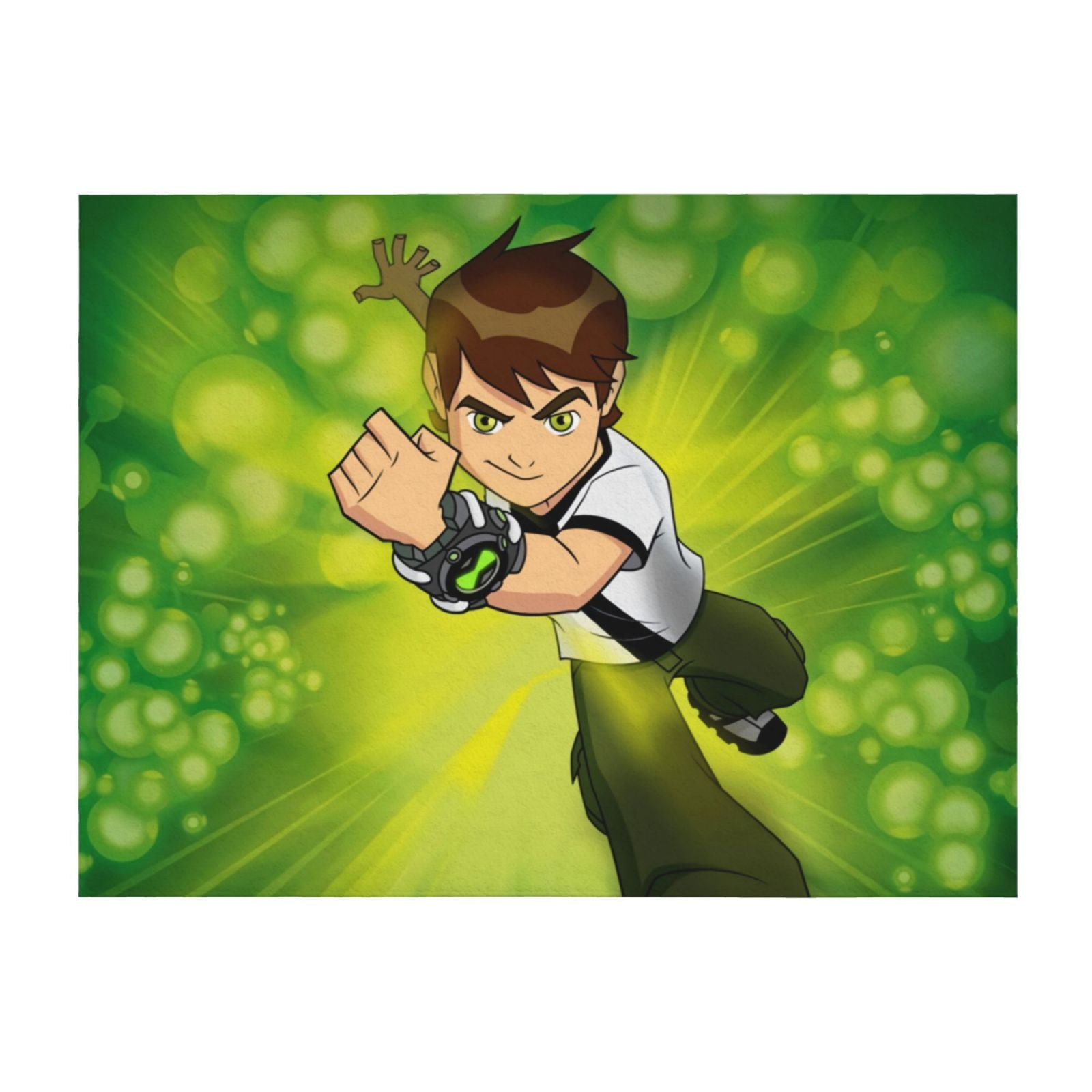 Ben 10 Flannel Blanket Soft Lightweight Plush Fuzzy Cozy Luxury Blanket ...