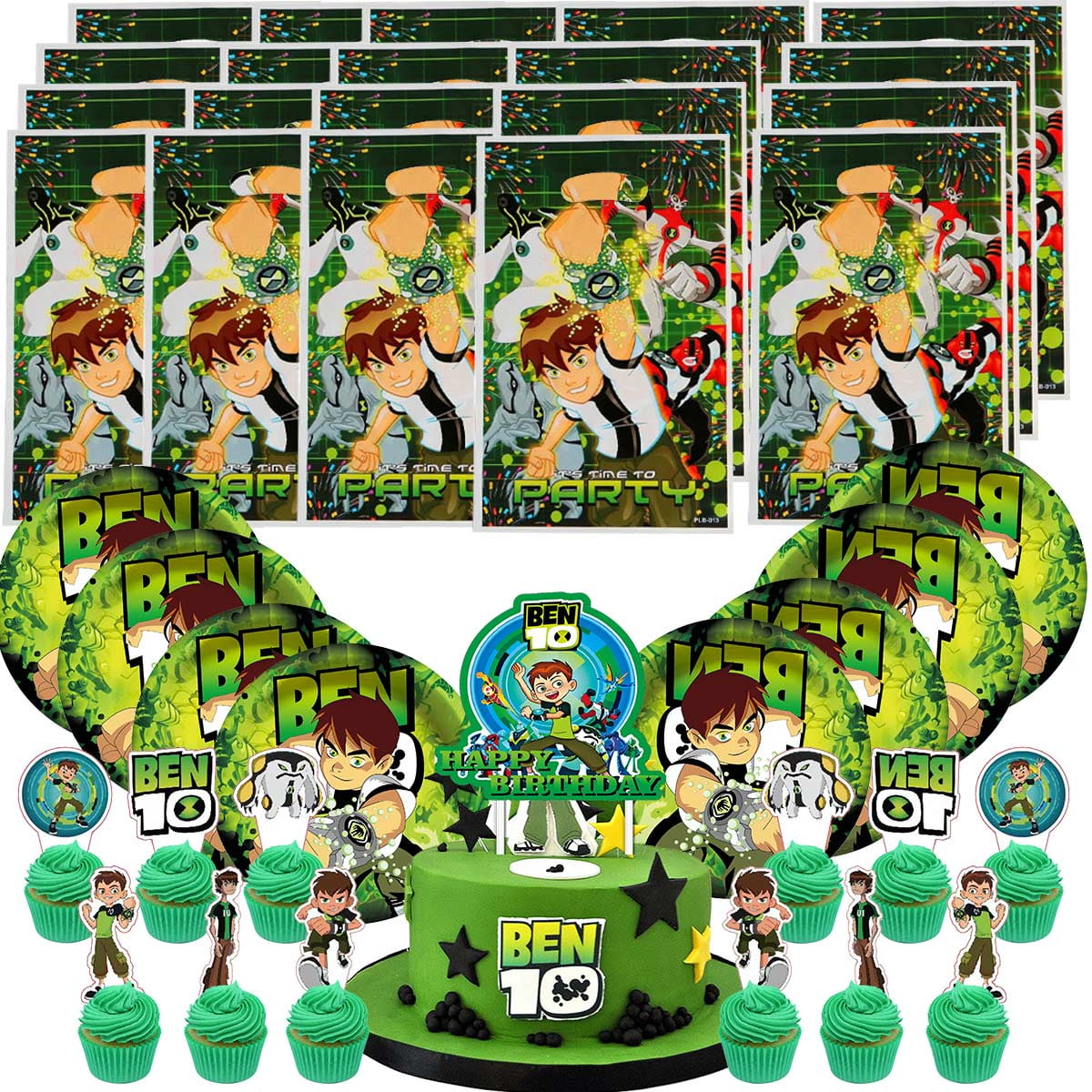 Ben 10 Gift Bags Plates Candy Treat Birthday Party Supplies Decorations ...