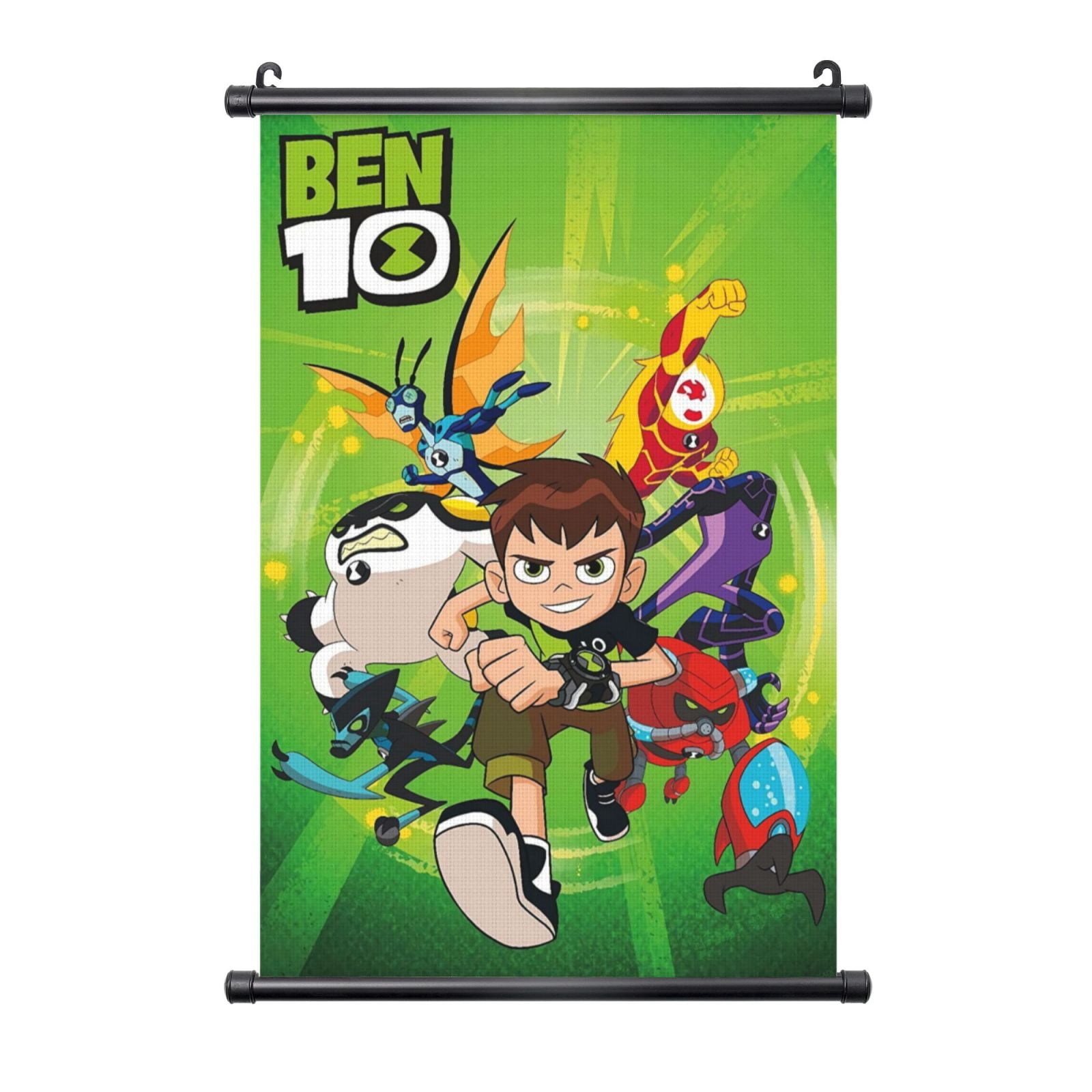 Ben 10 Hanging Poster Plastic Shaft Canvas Wall Hanging Banner Wall Art ...