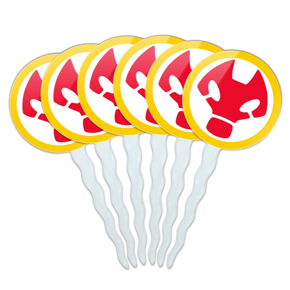 Ben 10 Heatblast Head Cupcake Picks Toppers Decoration Set of 6 ...