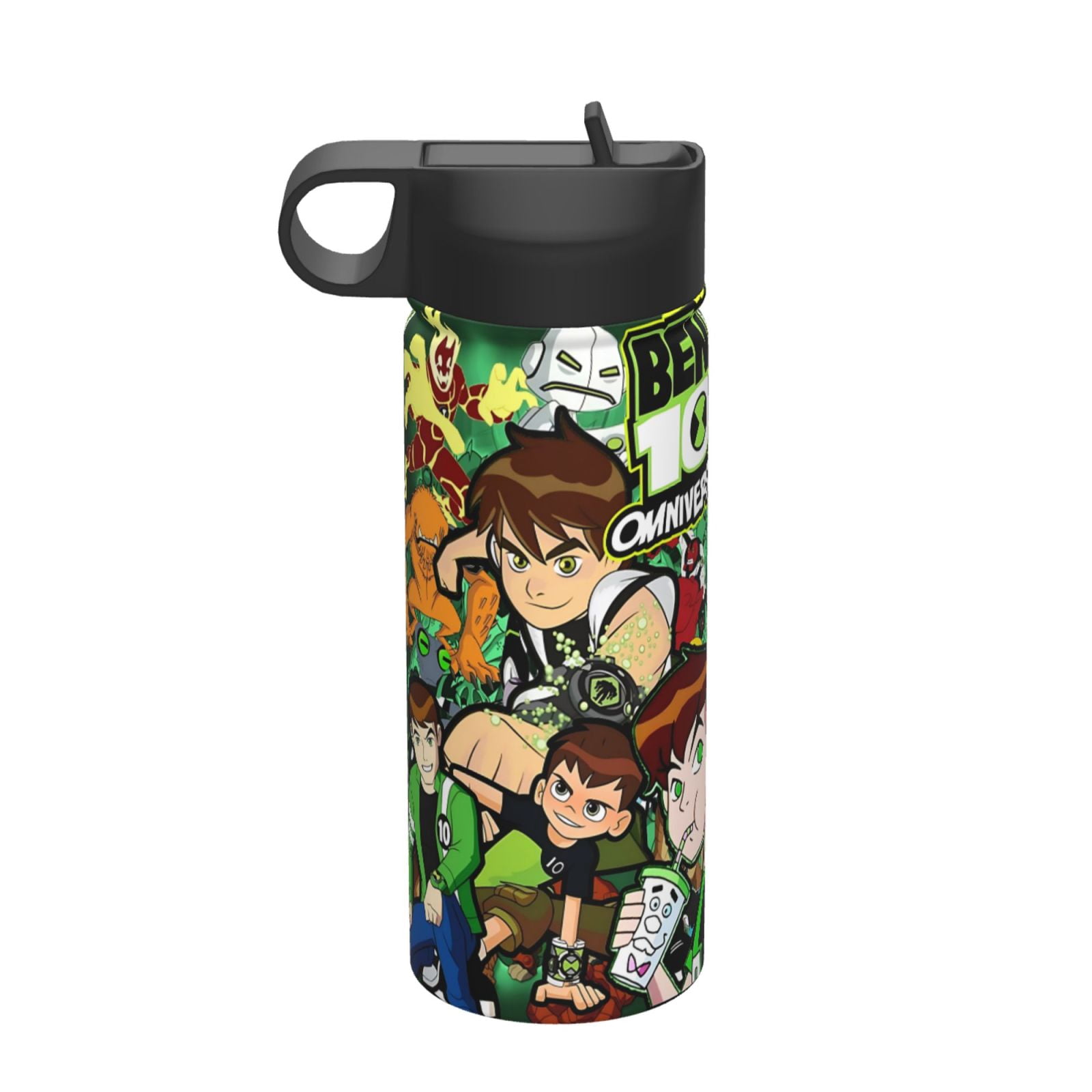 Ben 10 Insulated Stainless Steel Wide Mouth Water Bottle With Straw ...
