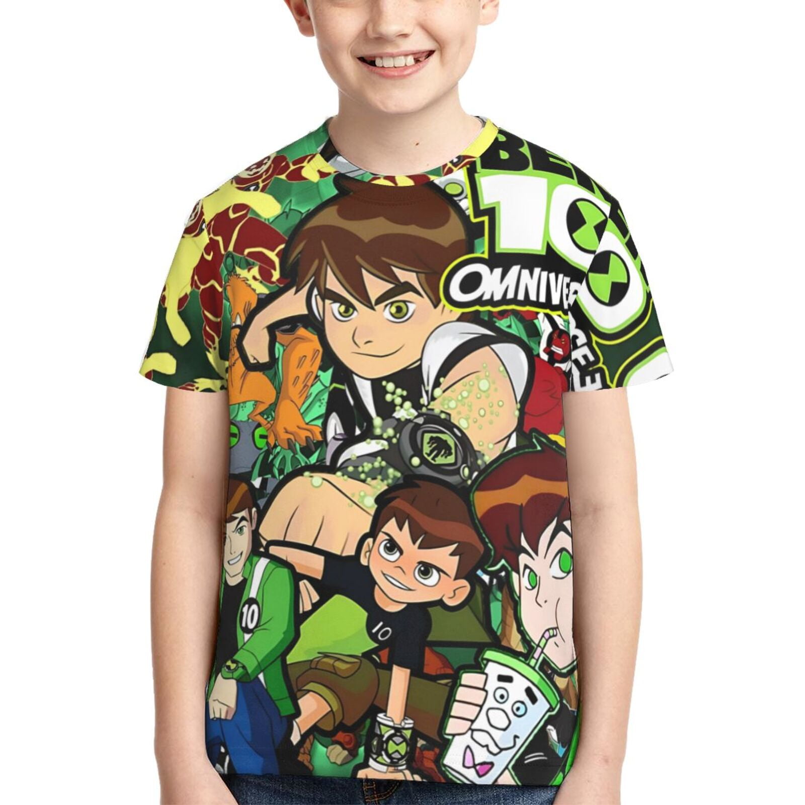 Ben 10 Kids T-Shirt 3d Printed Graphic T-Shirts Funny Cartoon Casual ...