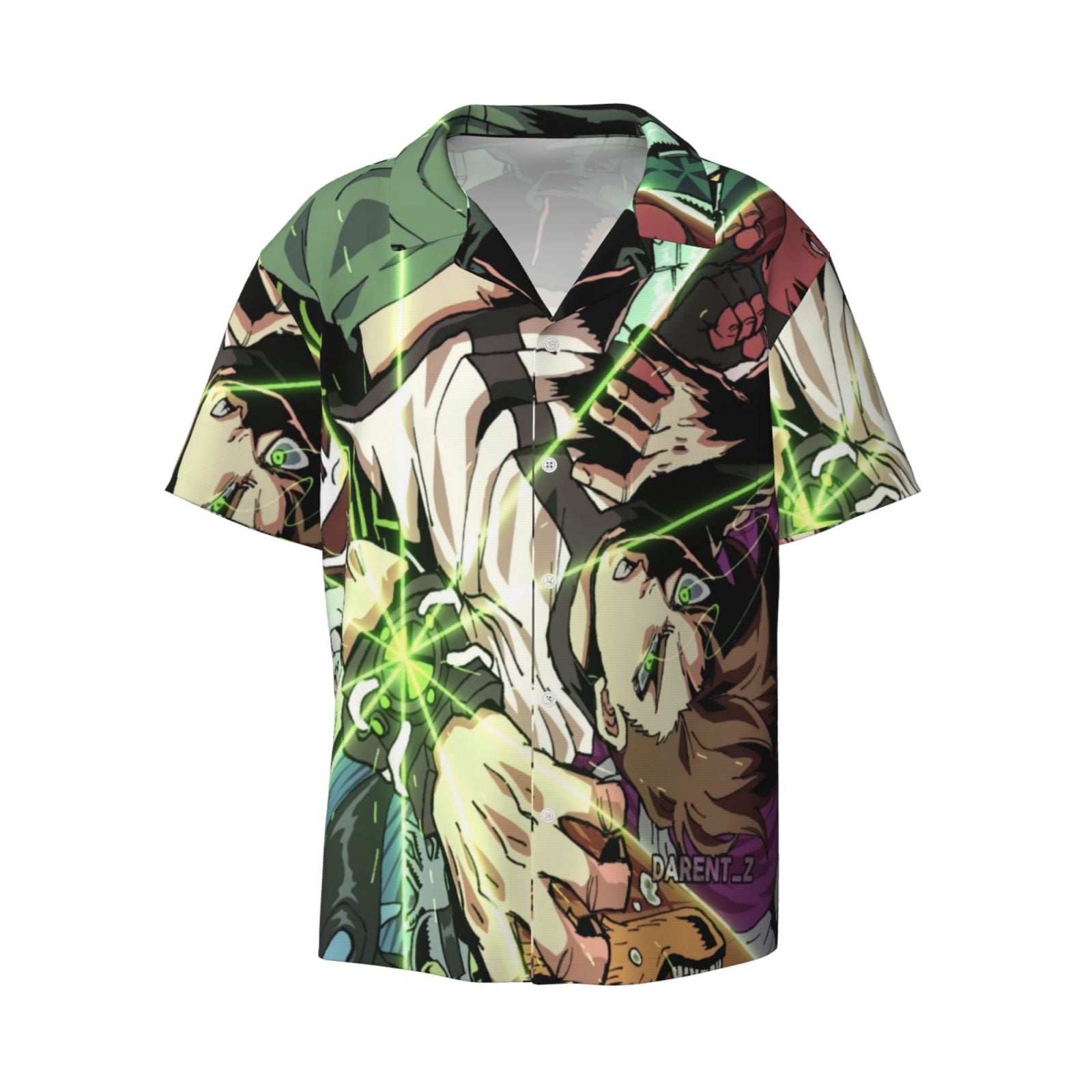 Ben 10 Men's Hawaiian Shirt Cuban Guayabera Collar Short Sleeve Casual ...