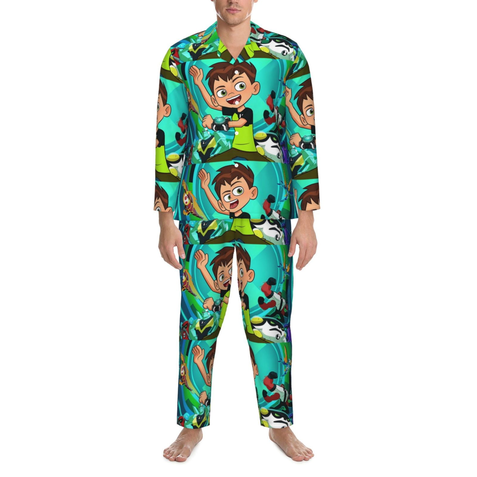 Ben 10 Pajama Set Women and Men's Long-Sleeved Pajama Set Soft Classic ...