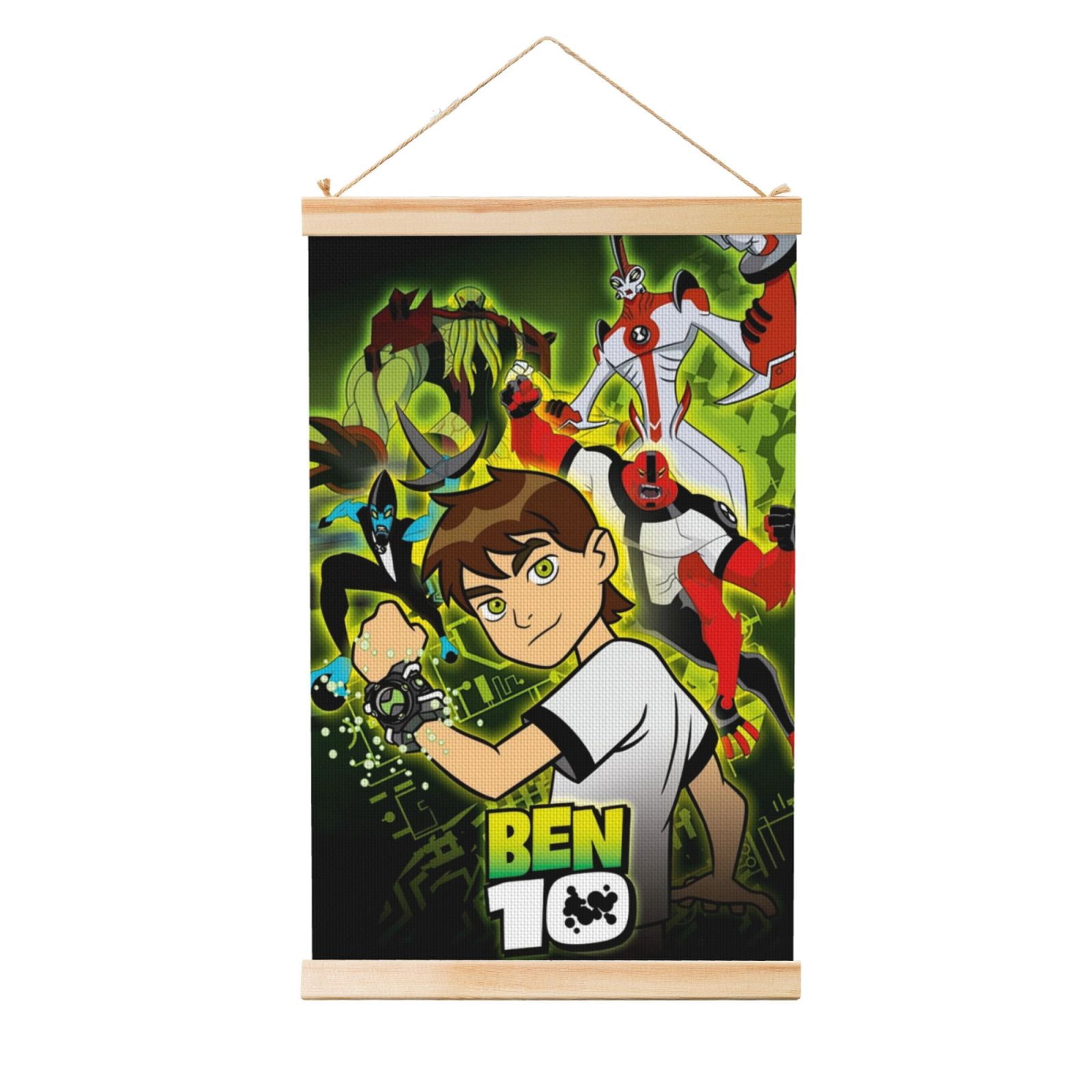 Ben 10 Posters Wall Hanging Wooden Shaft Poster Wall Art Aesthetic ...