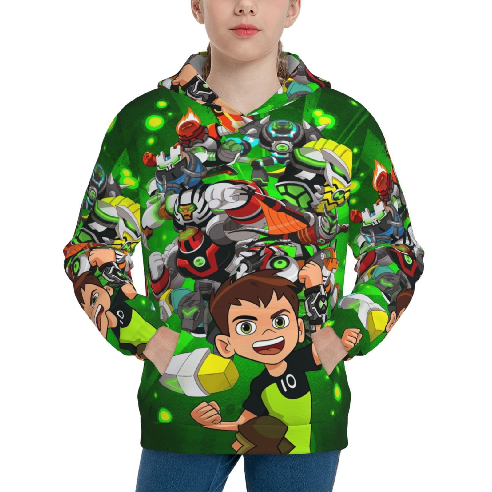 Ben 10 Teen Hoodie Pullover Sweatshirt Casual Cartoon Cool Hooded ...