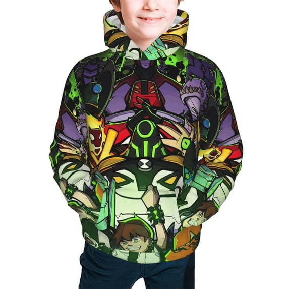 Ben 10 Teen Hoodie Pullover Sweatshirt Casual Cartoon Cool Hooded ...