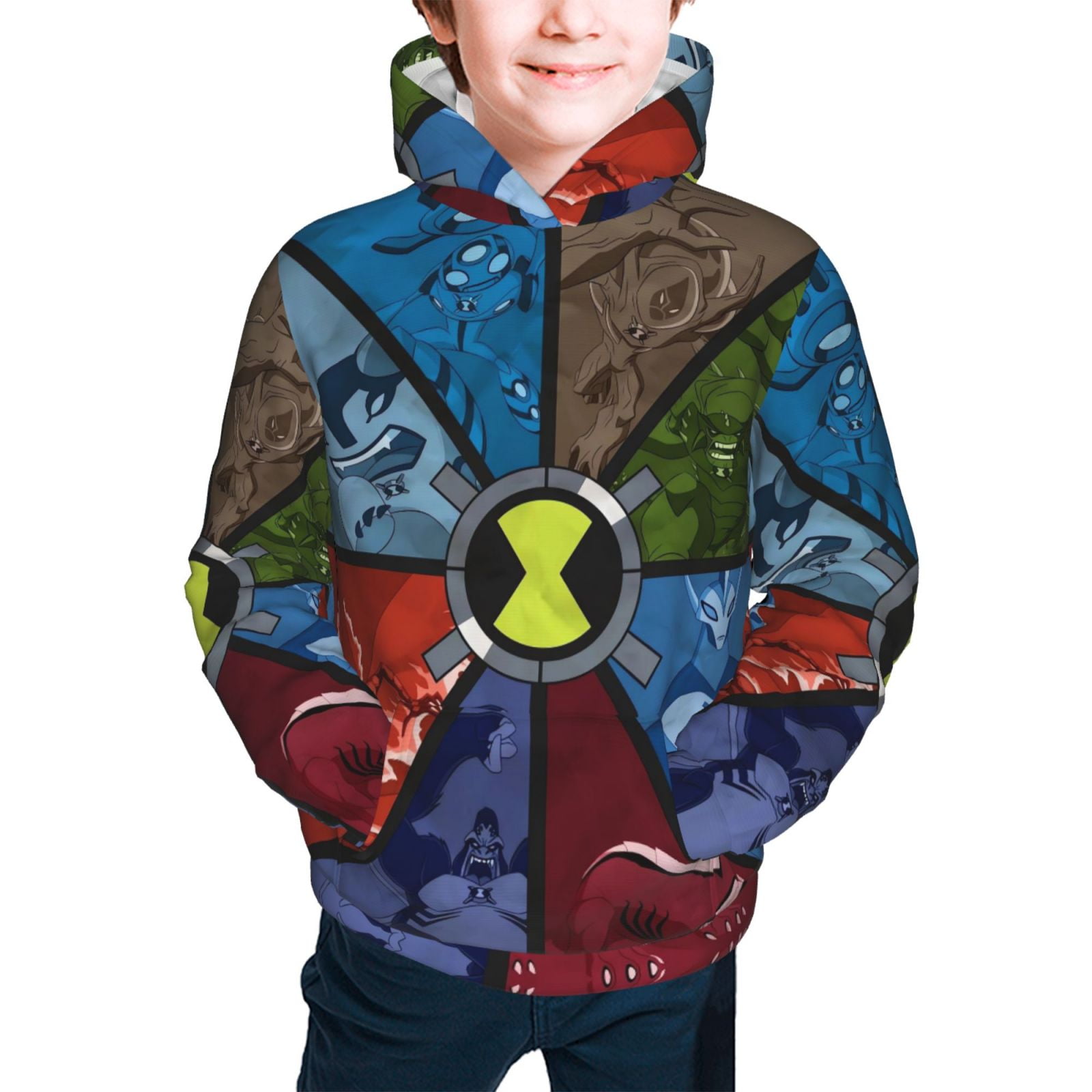 Ben 10 Teen Hoodie Pullover Sweatshirt Casual Cartoon Cool Hooded ...