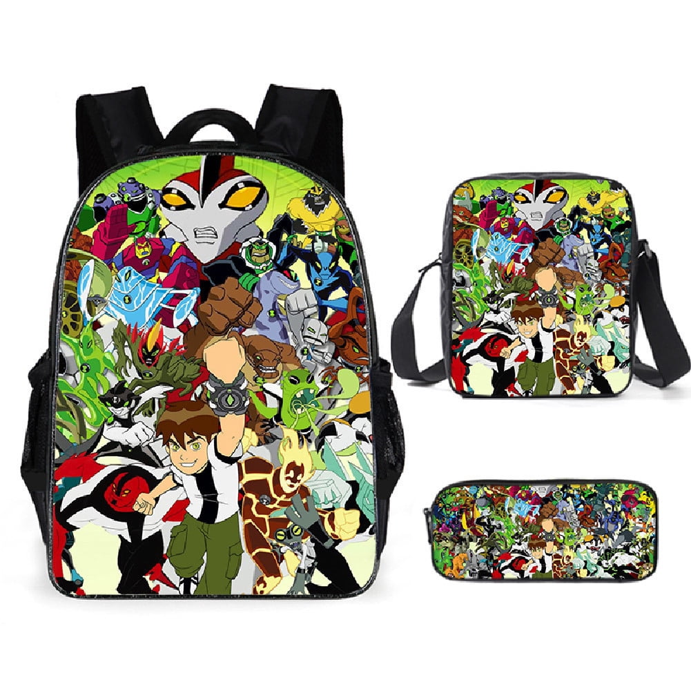 Ben 10 Three-piece Set, Juvenile Hacker Backpack, Polyester Wear ...