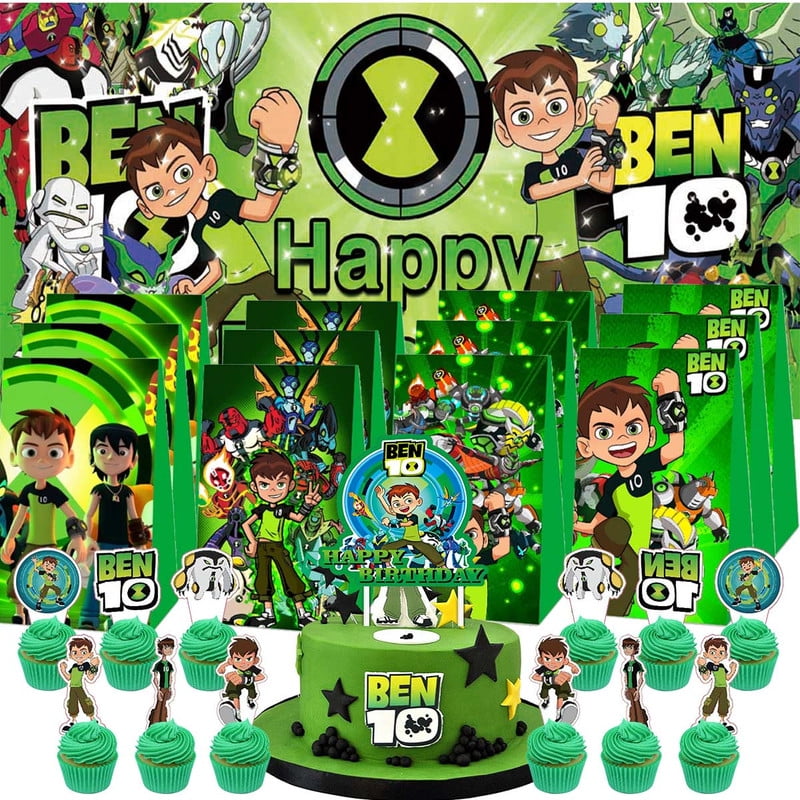 Ben 10 Treat Bags Candy Decorations Party Favor Supplies Birthday Cake ...