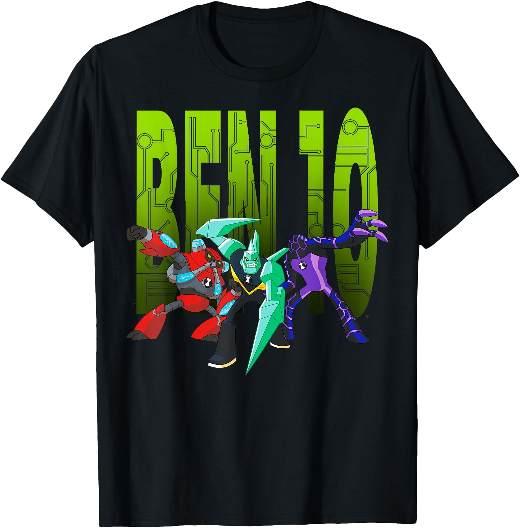 Ben 10 Trio Group Shot T-Shirt,Maroon Color,Size 5XL - Walmart.com