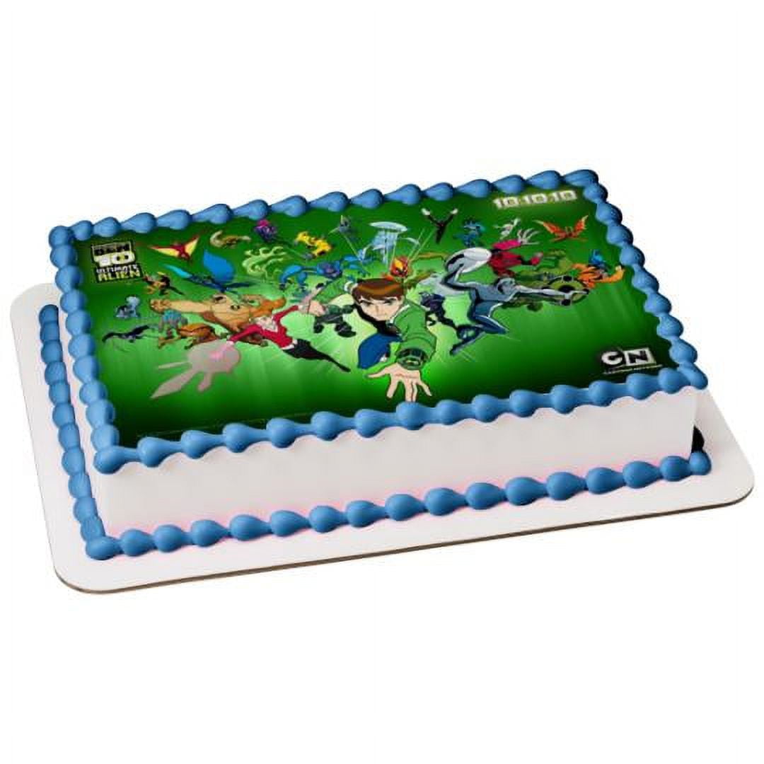 Ben 10 Themed Edible Image Cake Topper, by A Birthday Place - Walmart.com