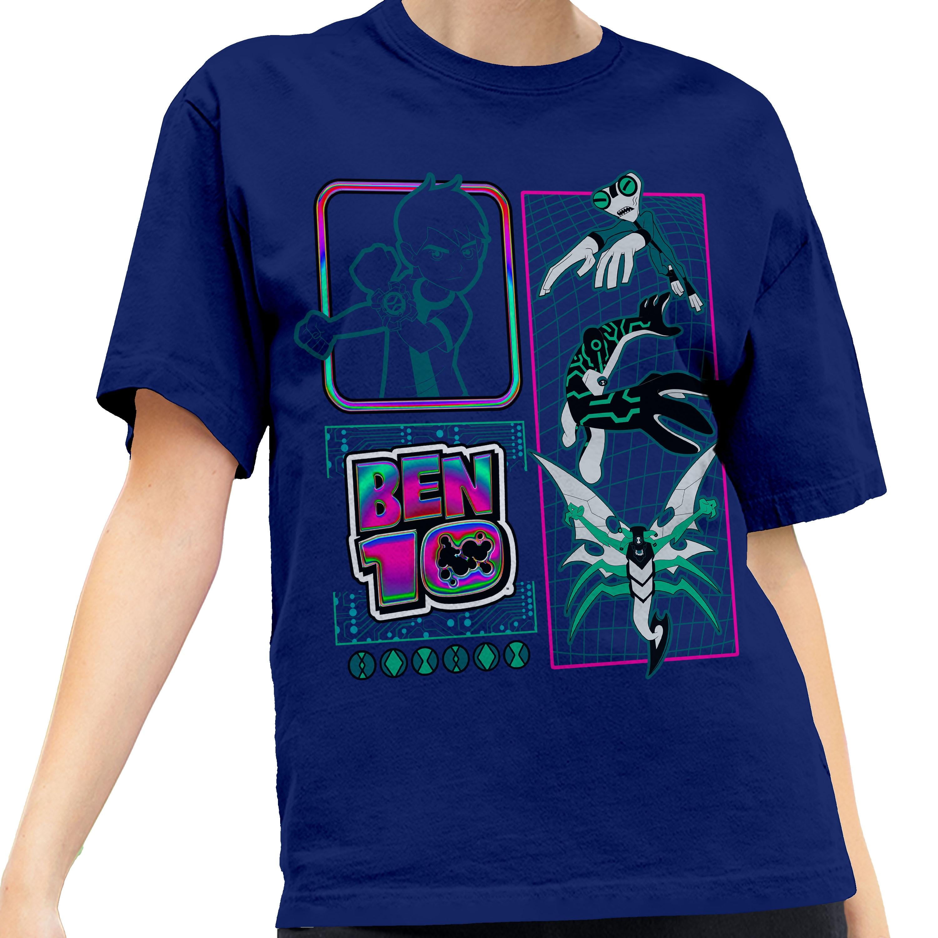 Ben 10 Vaporwave Design Mens and Womens Short Sleeve T-Shirt (Navy, S ...