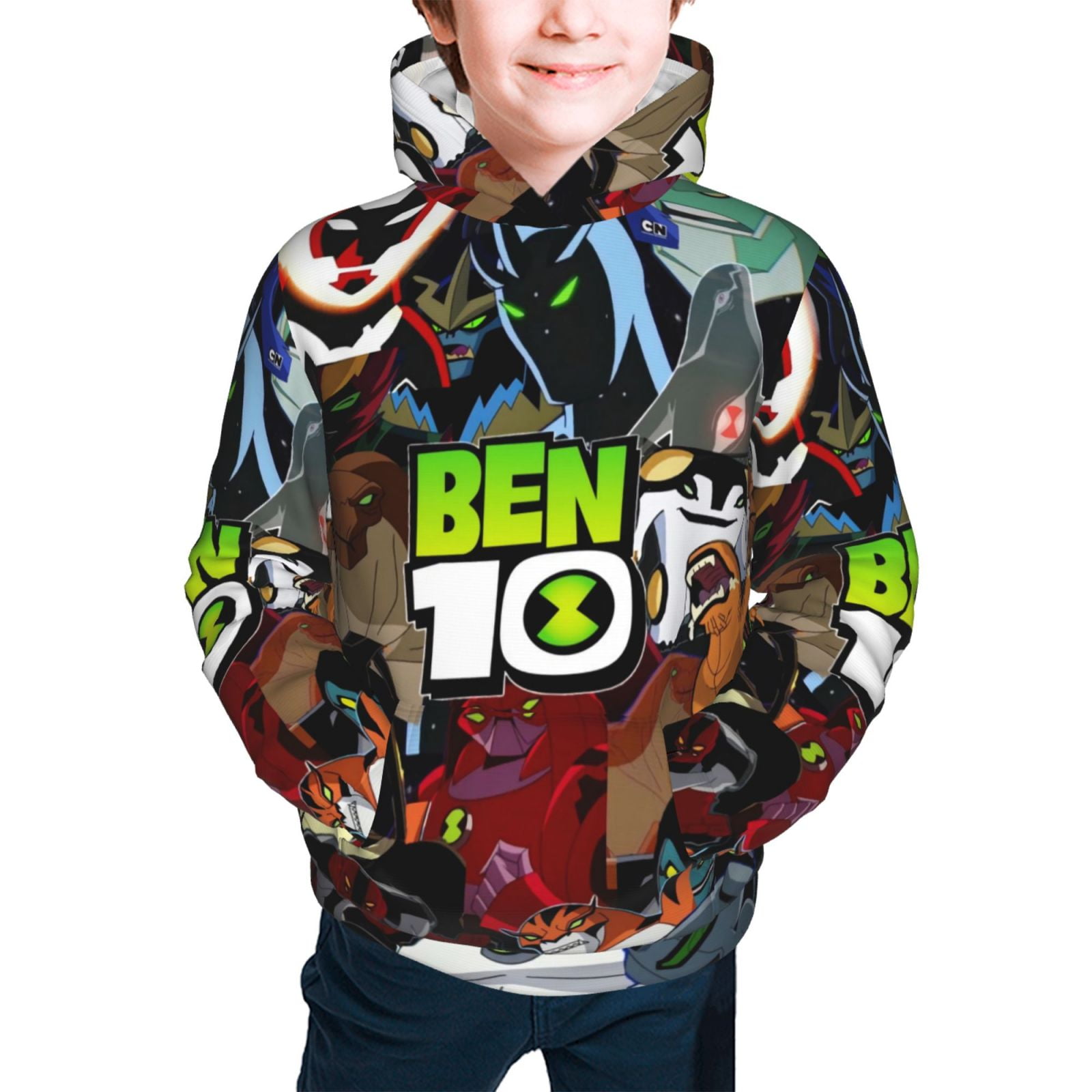 Ben 10 Youth Hoodie Graphic Colorful Cool Kids Hooded Sweatshirts ...