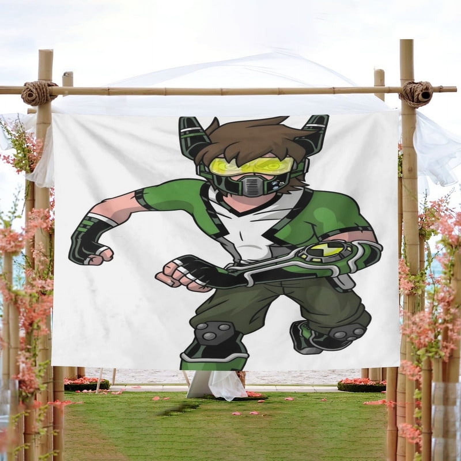 Ben 10 pattern wall hanging 50*60 inches high-quality peach skin velvet ...