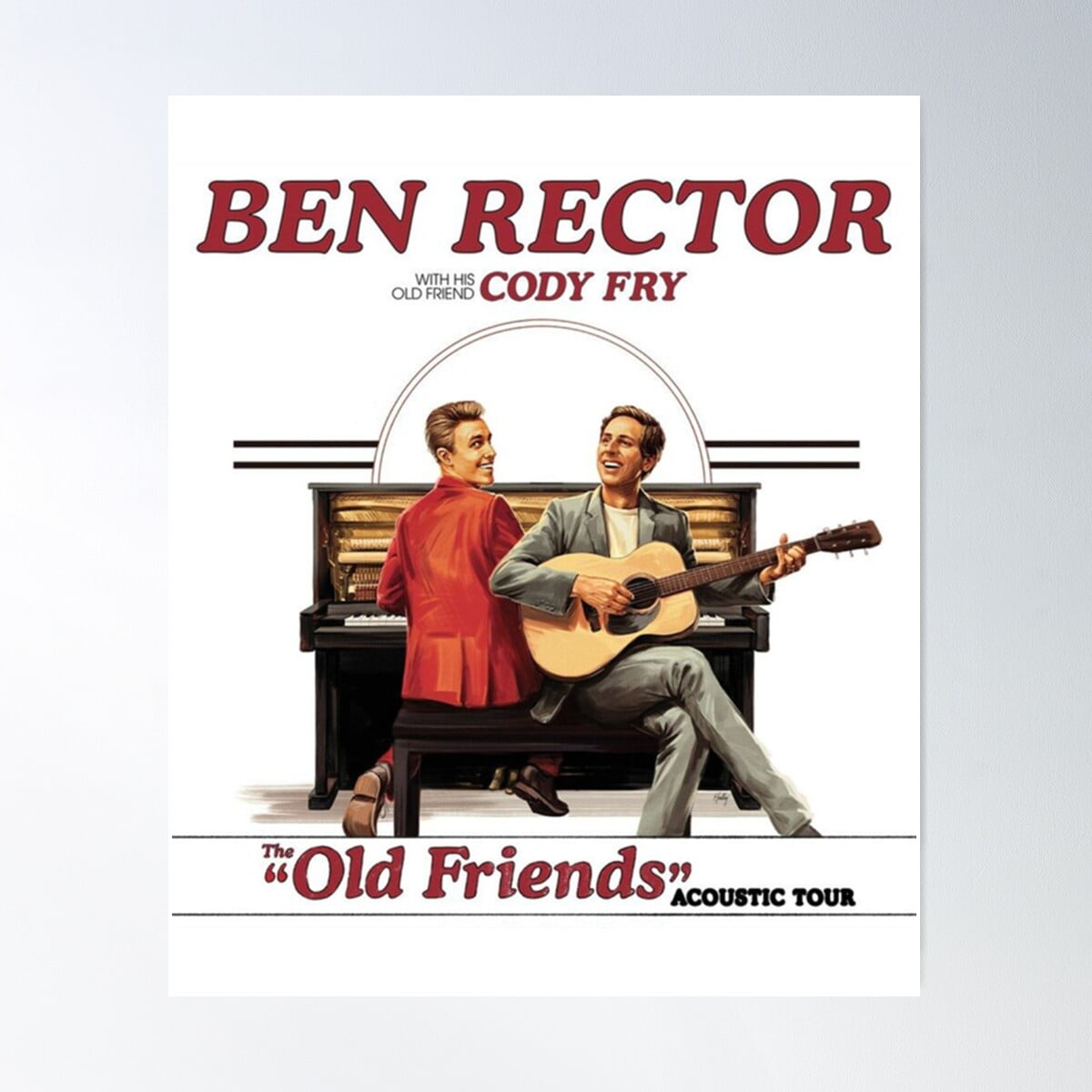 Ben Acustic Music Rector Logo Poster Wall Art, Modern Wall Decor For ...