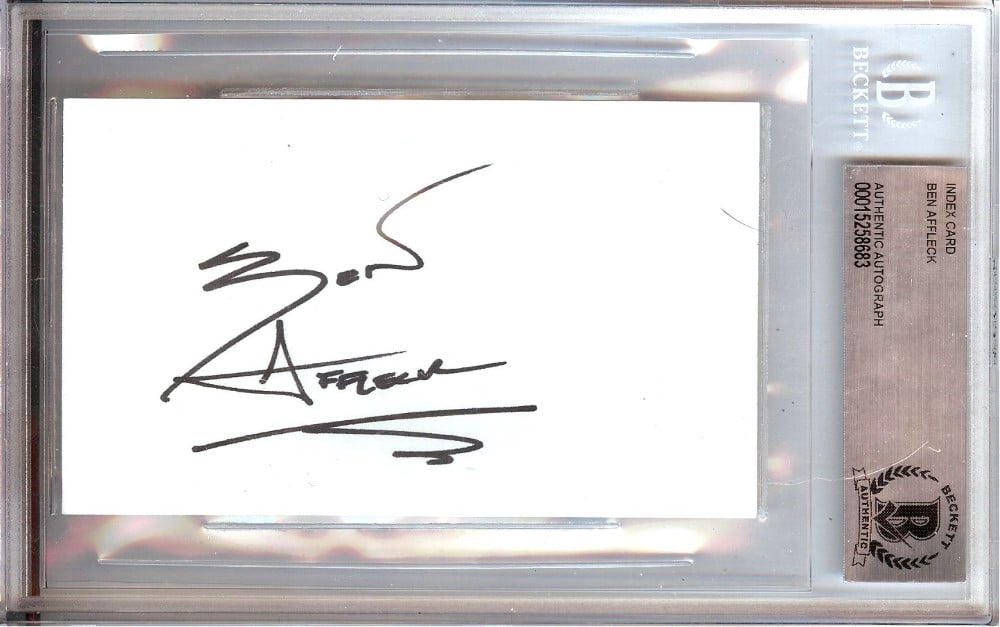 Ben Affleck Signed Autographed Index Card Batman Air Beckett BAS ...