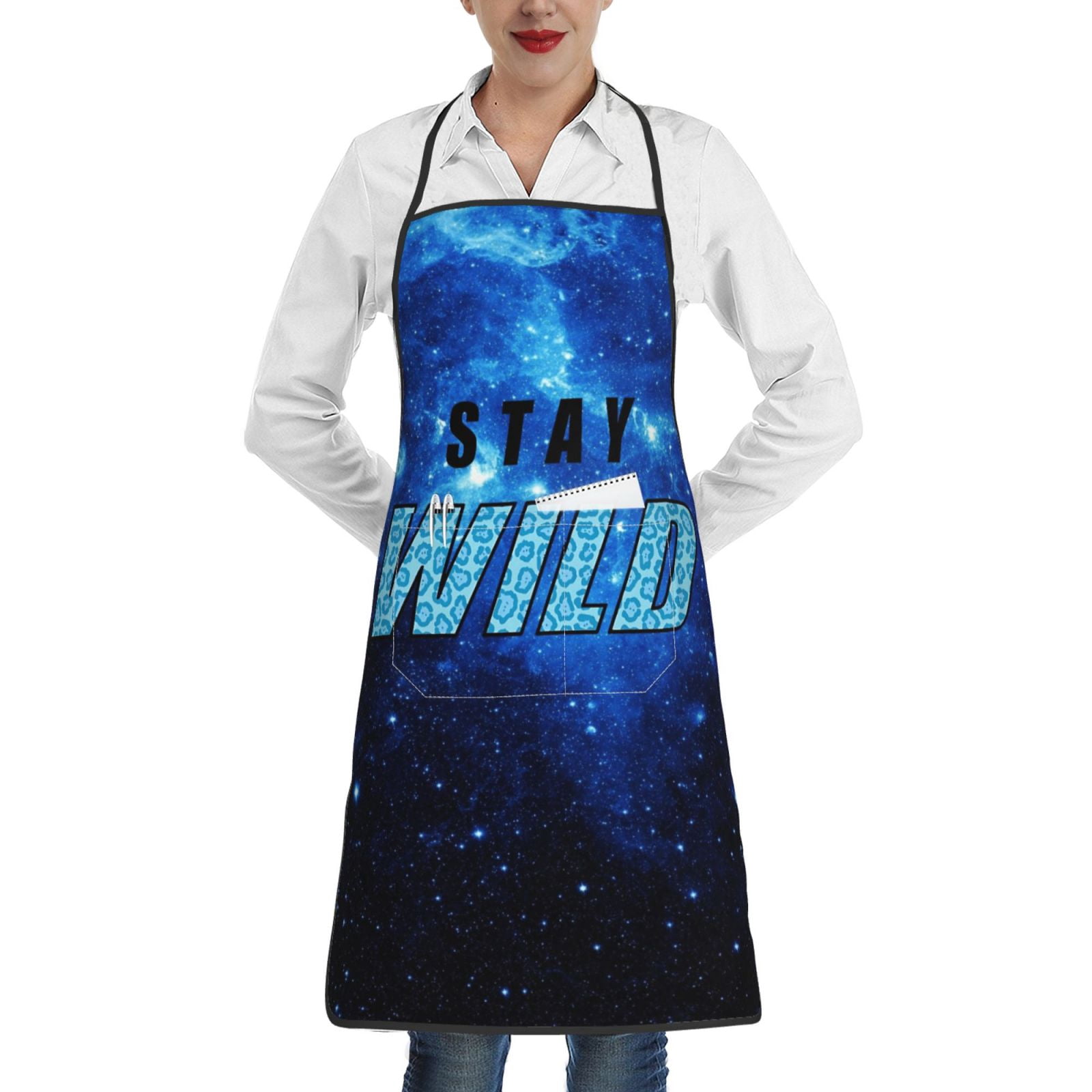 Ben Aze1 Art Stay Leopard Wild Aprons Waterproof Adjustable Aprons Bib ...