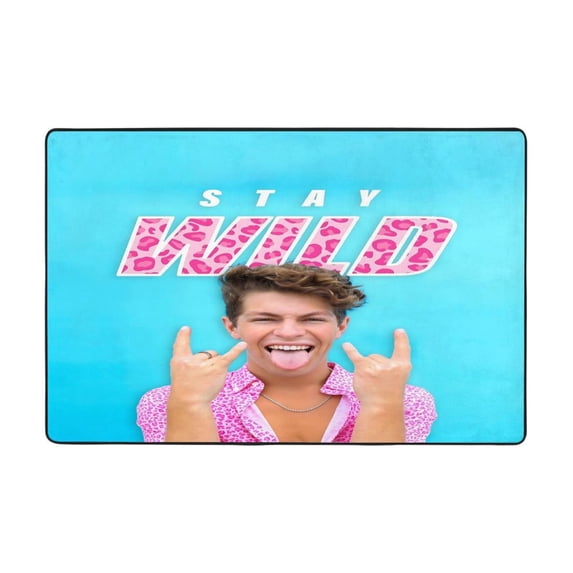 Ben Aze1 Art Stay Leopard Wild Area Rug Cartoon Rug Modern 3D Digital ...