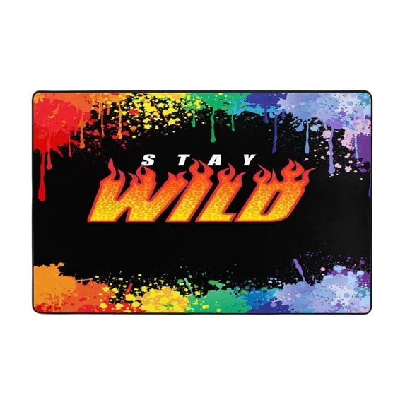 Ben Aze1 Art Stay Leopard Wild Area Rug Cartoon Rug Modern 3D Digital ...
