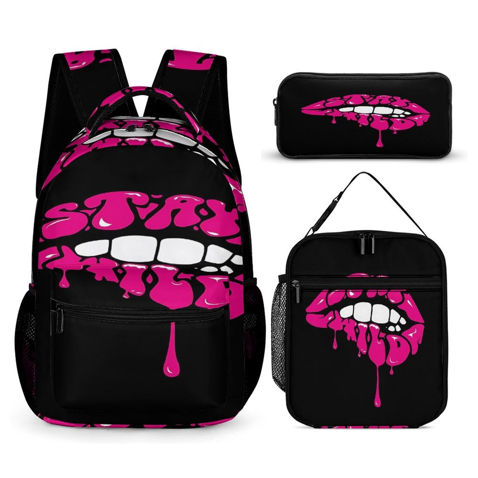 Ben Aze1 Art Stay Leopard Wild Backpack Set with Pocket Backpacks with ...