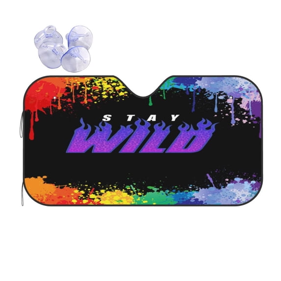 Ben Aze1 Art Stay Leopard Wild Car Sunshade Front Windshield Sun Shades ...