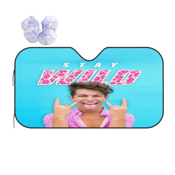 Ben Aze1 Art Stay Leopard Wild Car Sunshade Front Windshield Sun Shades ...