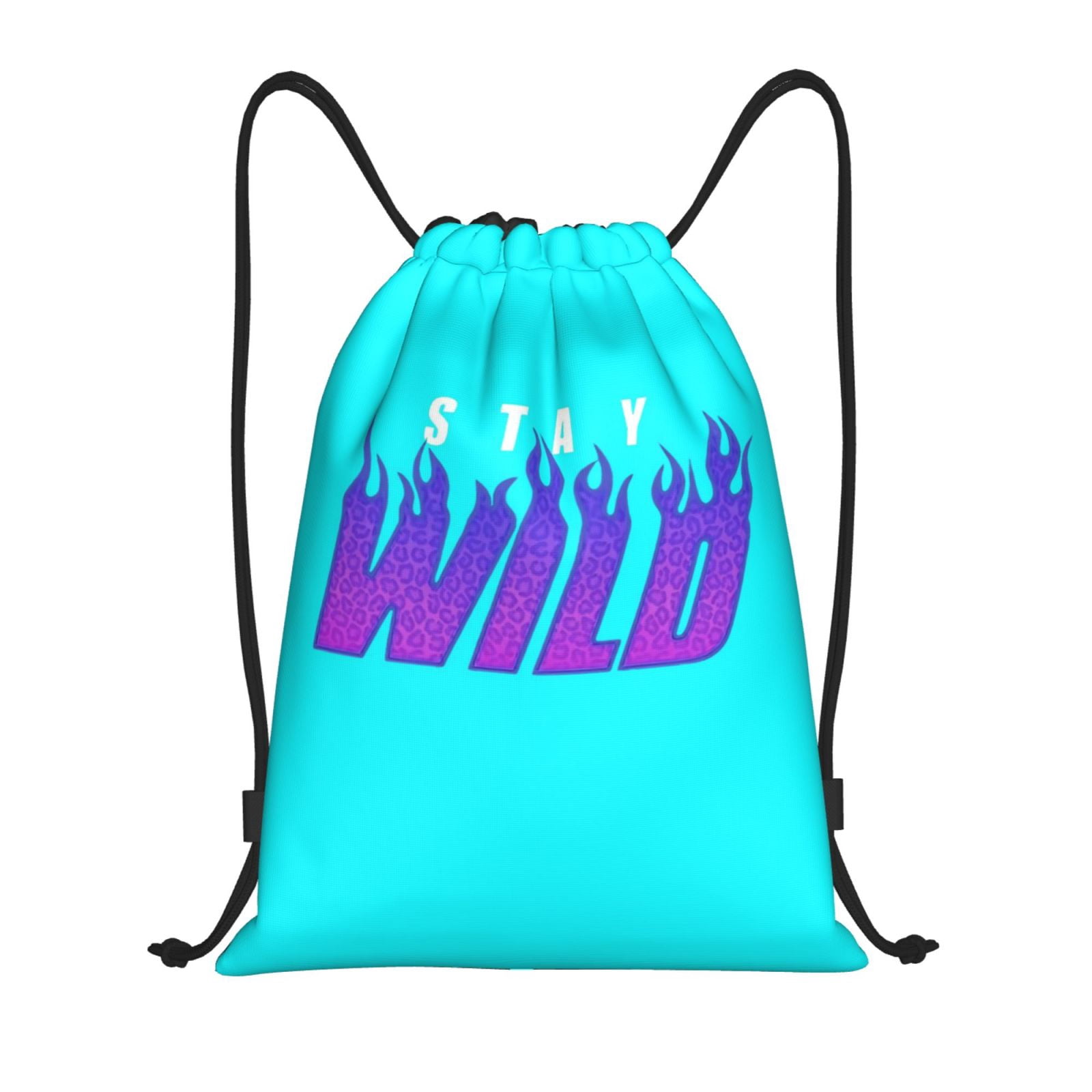 Ben Aze1 Art Stay Leopard Wild Drawstring Bags Large Capacity Shopping ...