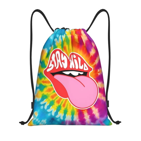 Ben Aze1 Art Stay Leopard Wild Drawstring Bags Large Capacity Shopping ...