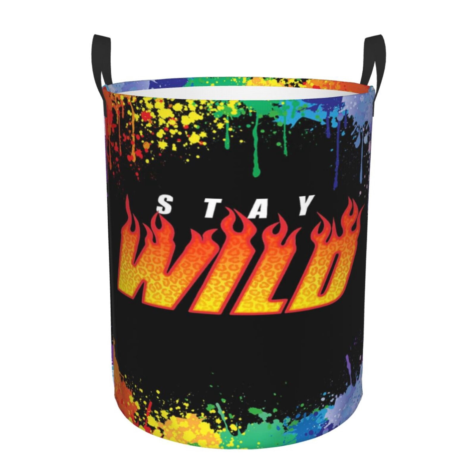 Ben Aze1 Art Stay Leopard Wild Laundry Basket with Handle Waterproof ...