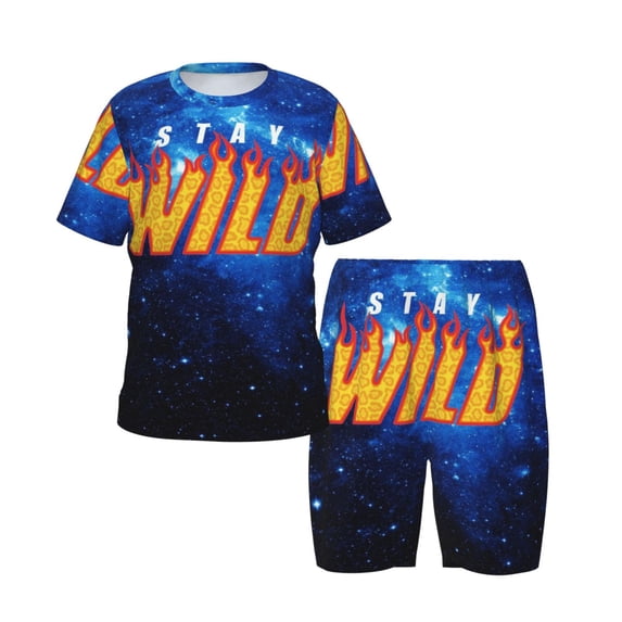 Ben Aze1 Art Stay Leopard Wild Pajamas Set Summer Cartoon Printed Short ...