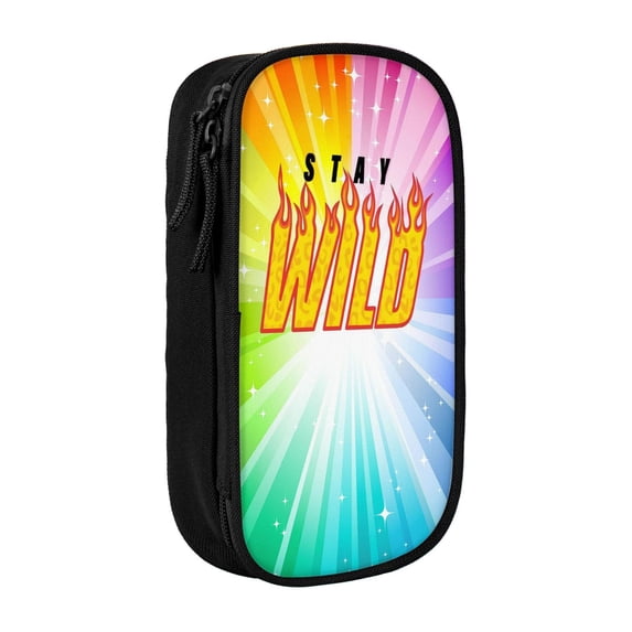 Ben Aze1 Art Stay Leopard Wild Pencil Case Portable Pen Bag Pouch with ...