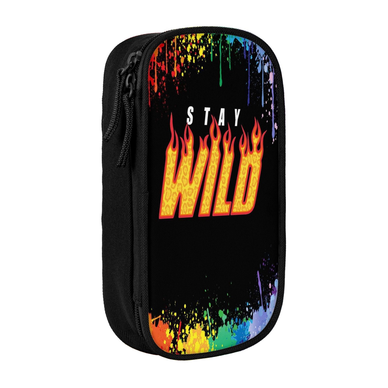 Ben Aze1 Art Stay Leopard Wild Pencil Case Portable Pen Bag Pouch with ...