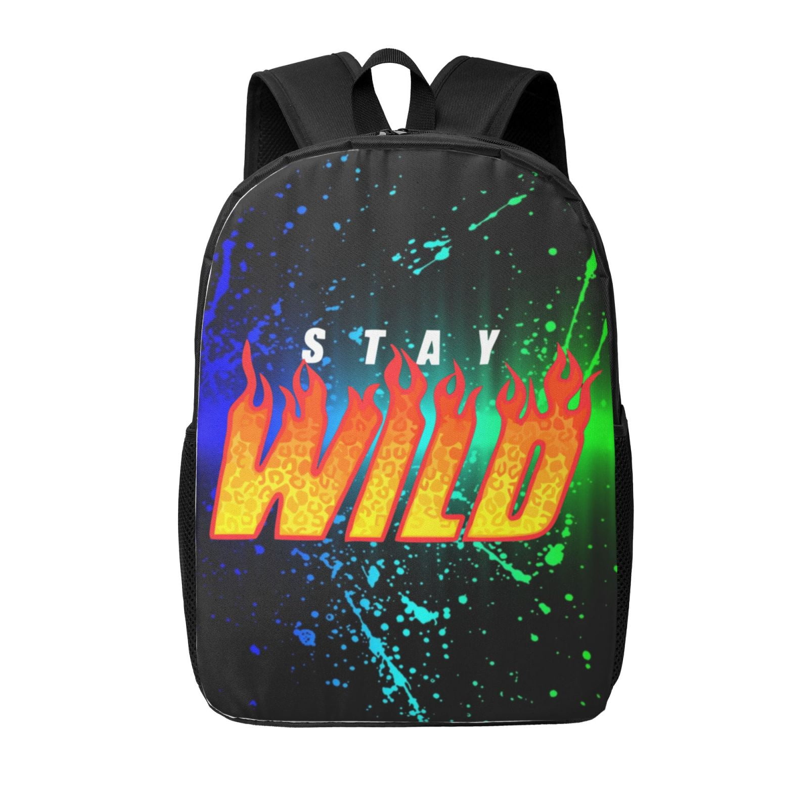Ben Azelart Stay Wild Backpack 17 Inch Large Capacity Casual School Bag ...