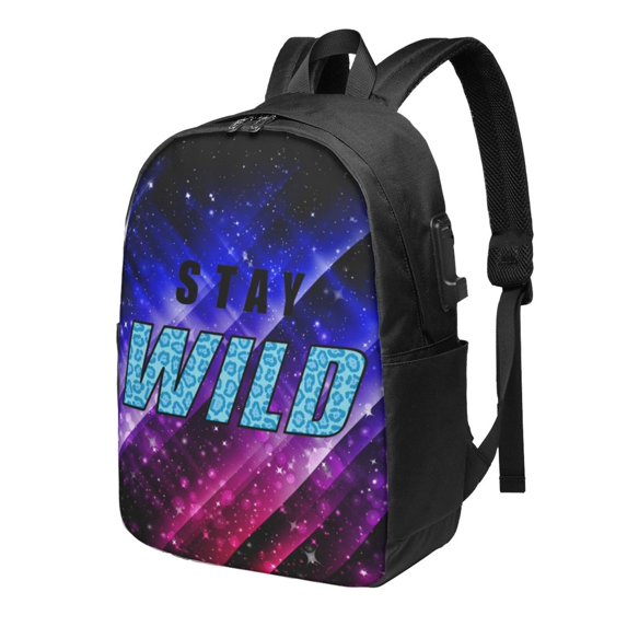 Ben Azelart Stay Wild Backpack For Men Women Teen , Water Resistant ...