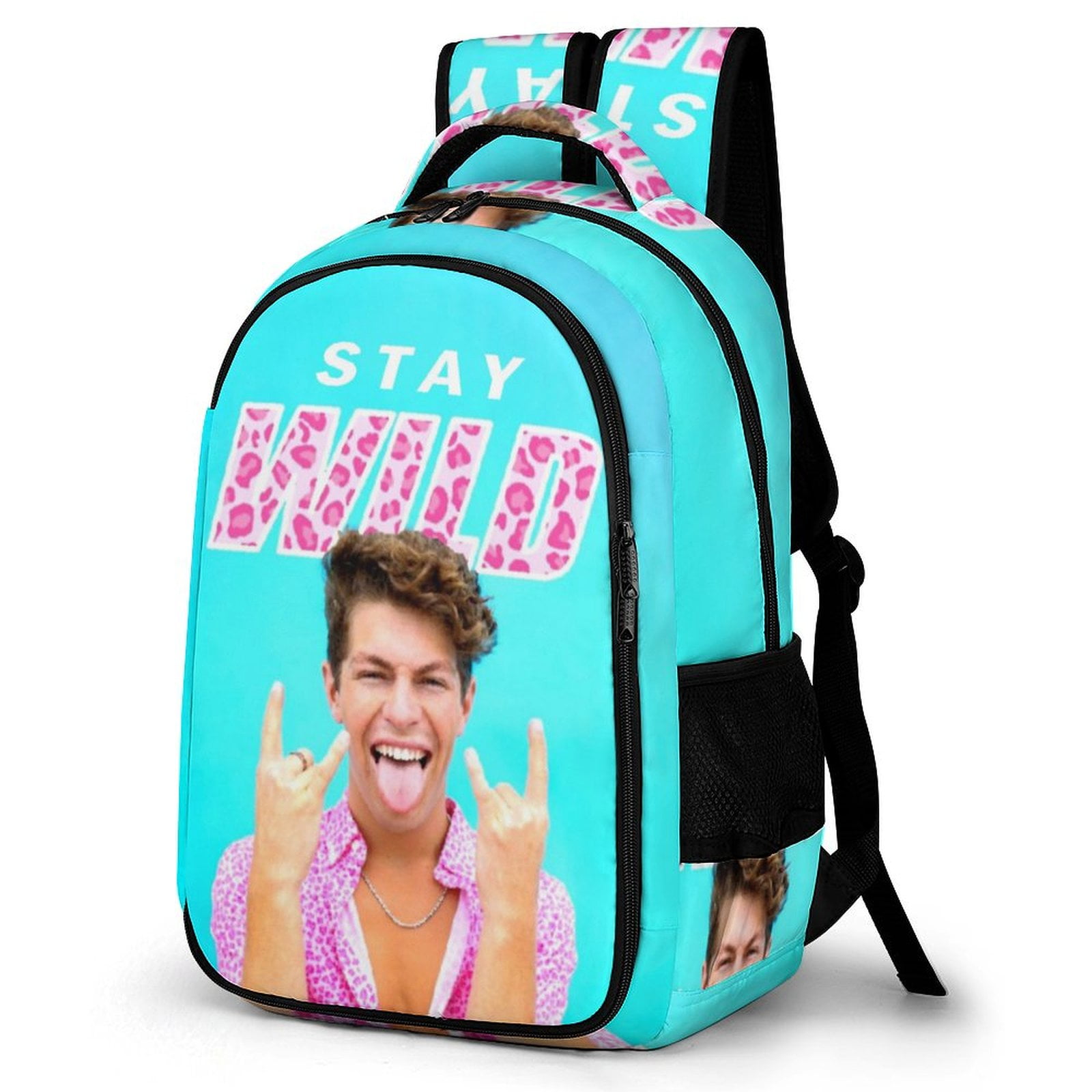 Ben Azelart Stay Wild Backpacks Bookbag Casual Daypack Backpacks for ...