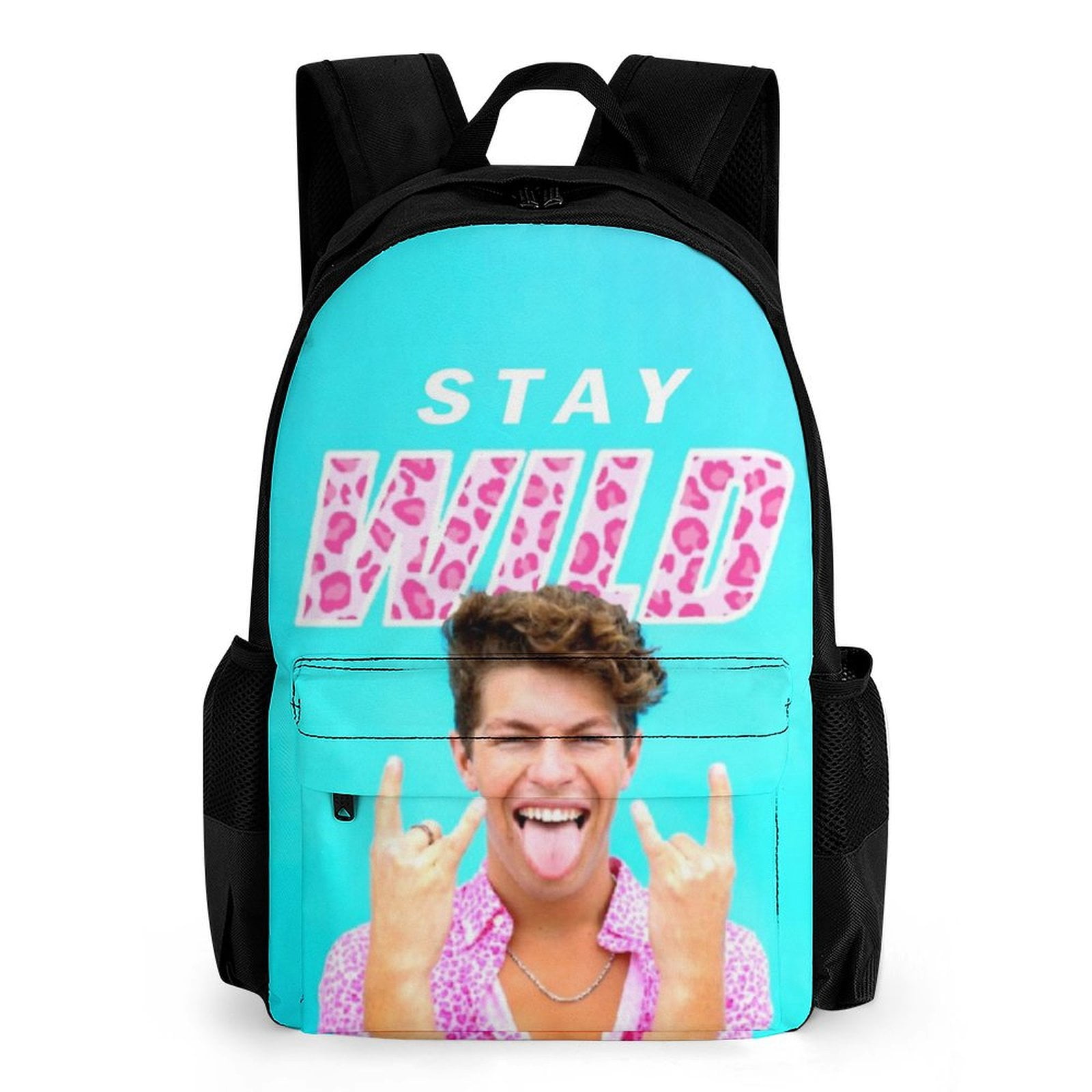 Ben Azelart Stay Wild Backpacks Bookbag Casual Daypack Backpacks for ...