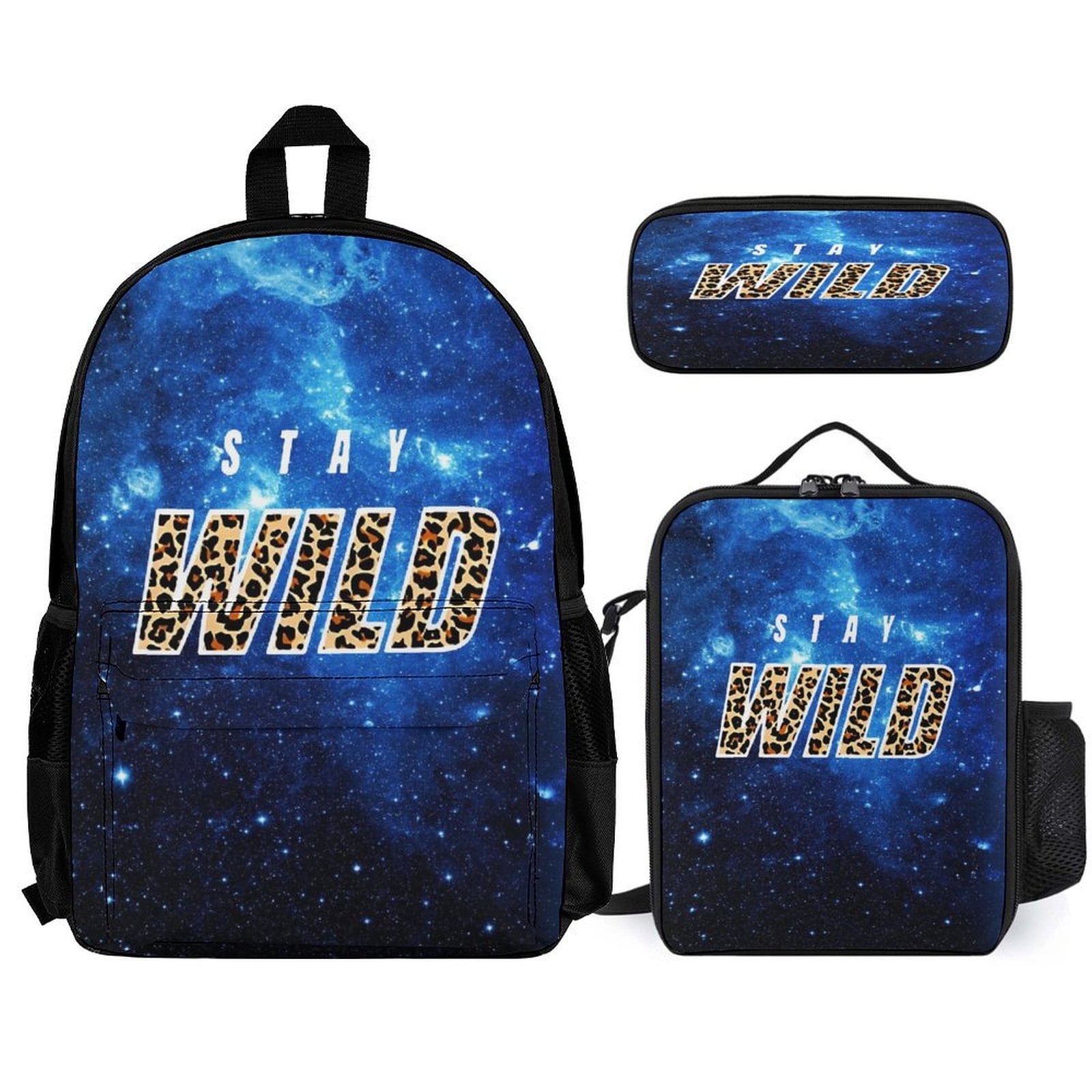 Ben Azelart Stay Wild Backpac Set 3PCS Backpac with Front Pocket ...