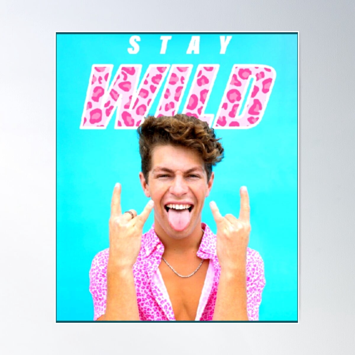 Ben Azelart Stay Wild Fire Poster Home Decor Office Wall Art - Walmart.com