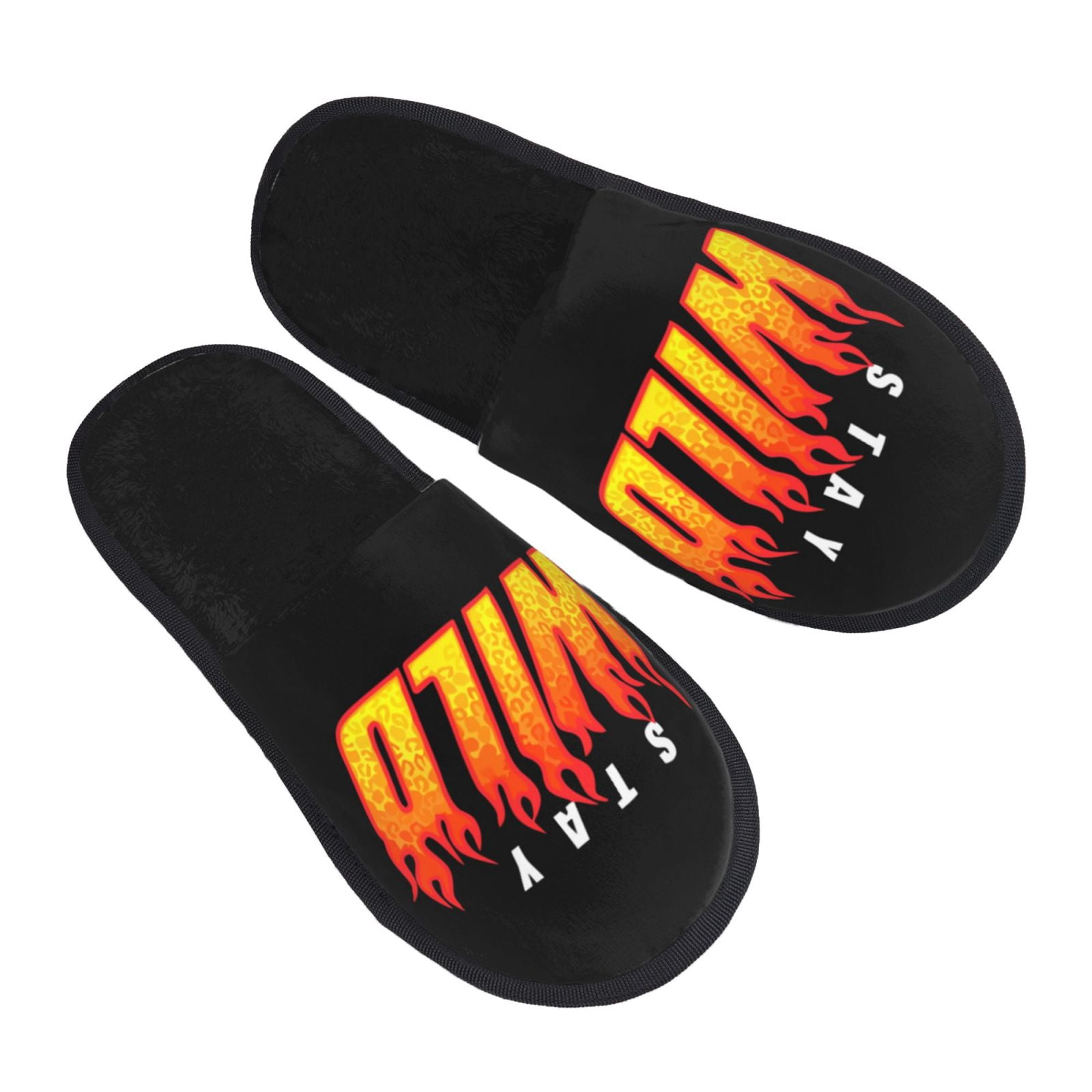 Ben Azelart Stay Wild Furry Slippers For Men Women Fuzzy House Slippers ...