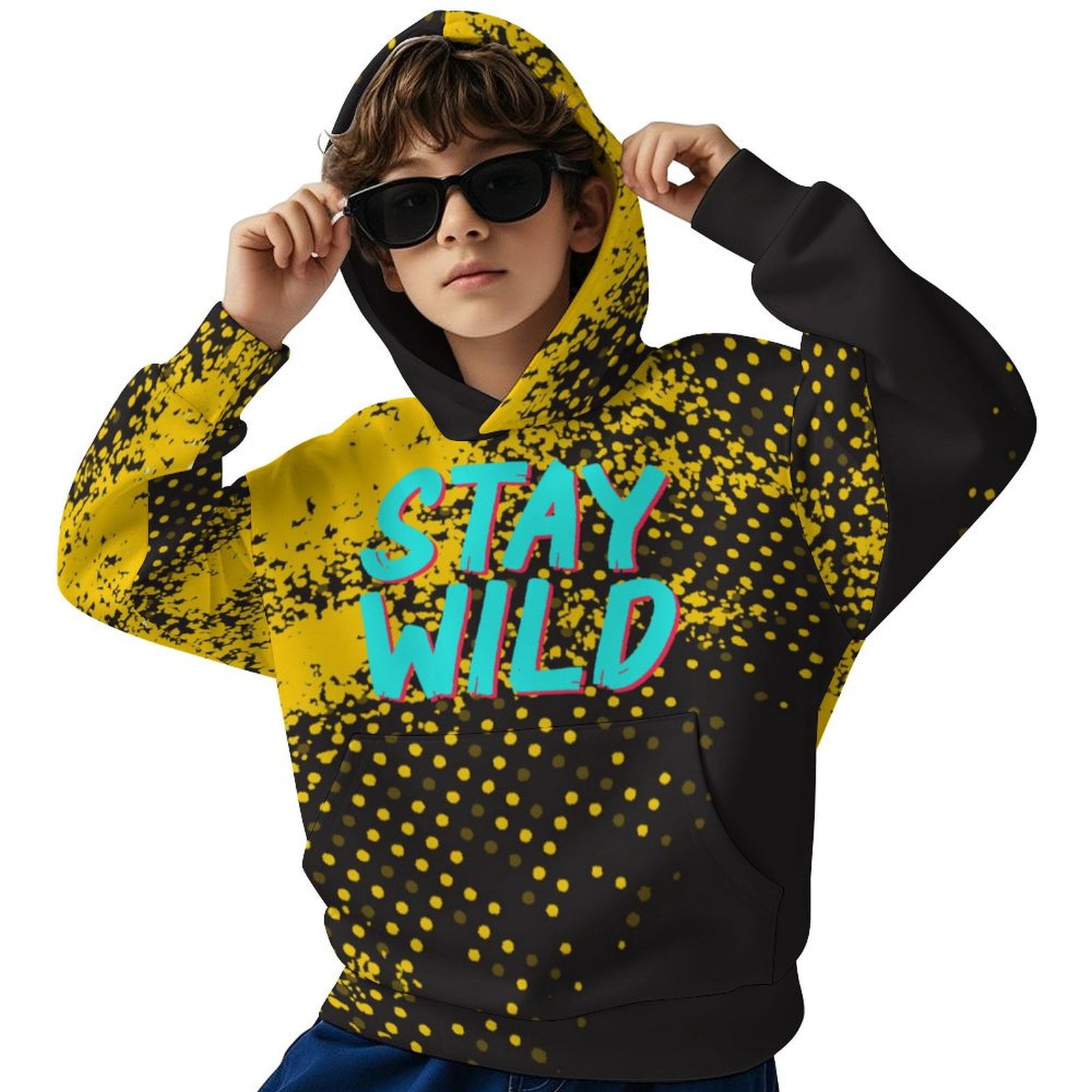 Ben Azelart Stay Wild Hoodies for Boys Girls, Pullover Hoodie with ...