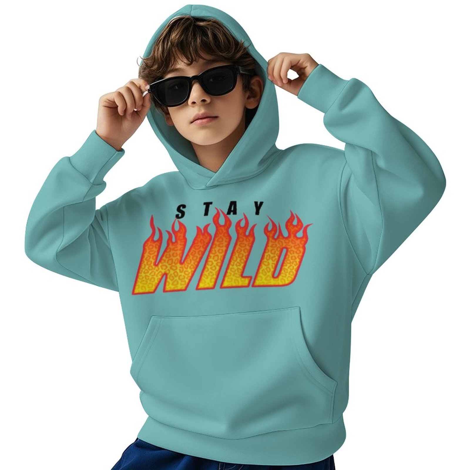 Ben Azelart Stay Wild Hoodies for Boys Girls, Pullover Hoodie with ...