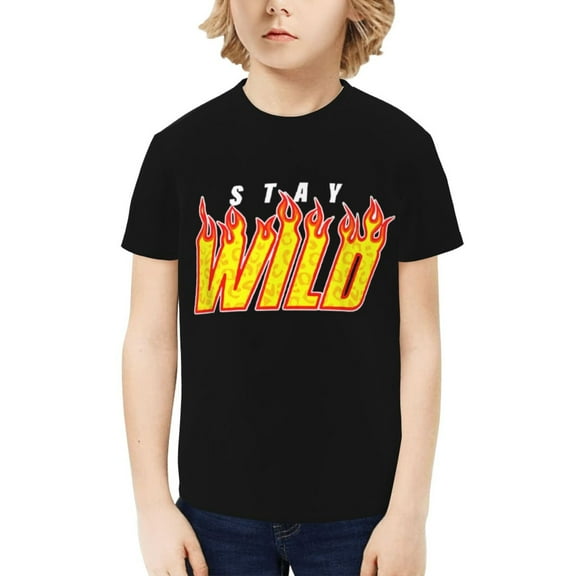 Ben Azelart Stay Wild T-Shirt for Boys And Girls, Funny Short Sleeve ...