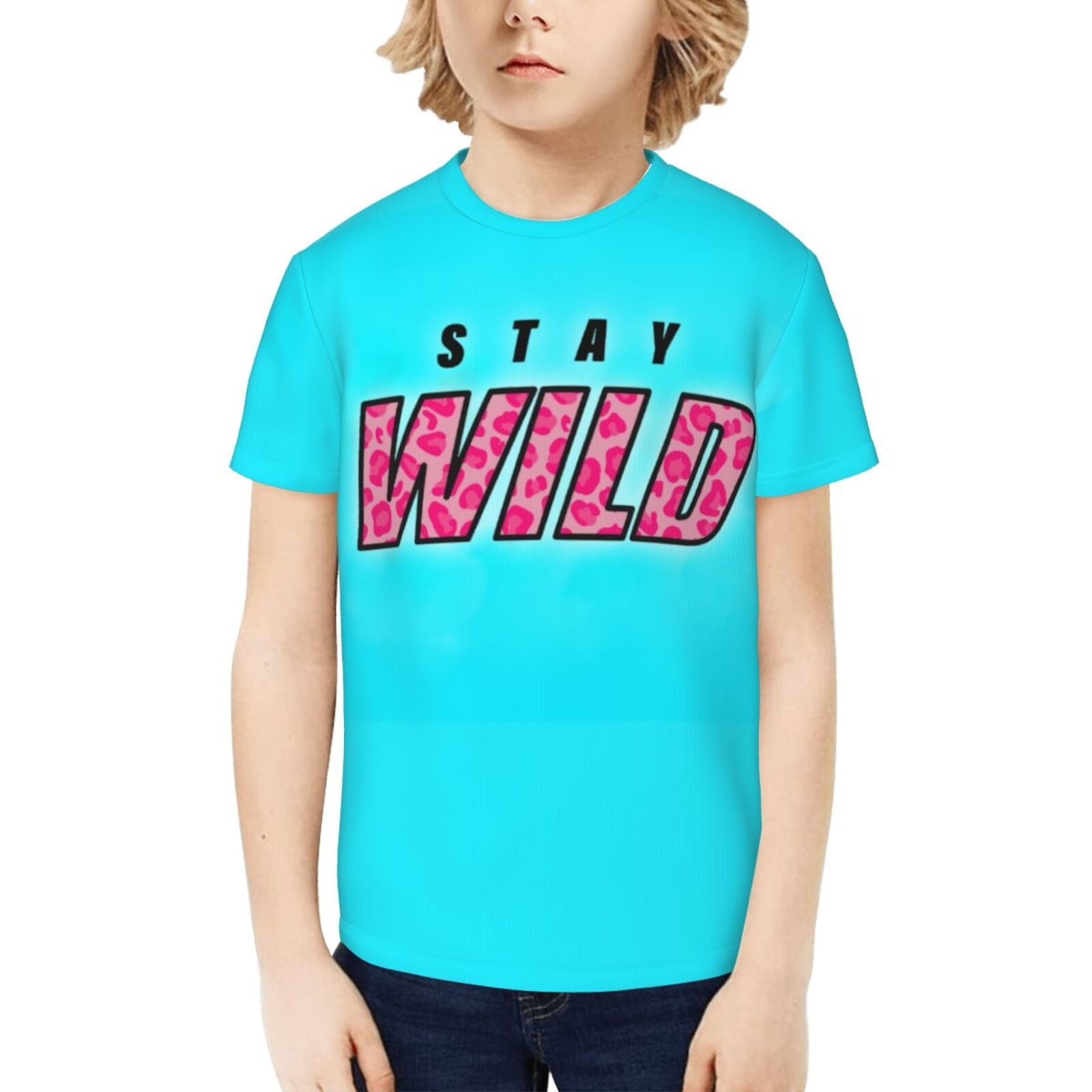 Ben Azelart Stay Wild Kids T-Shirt 3d Printed Graphic T-Shirts Boys And ...