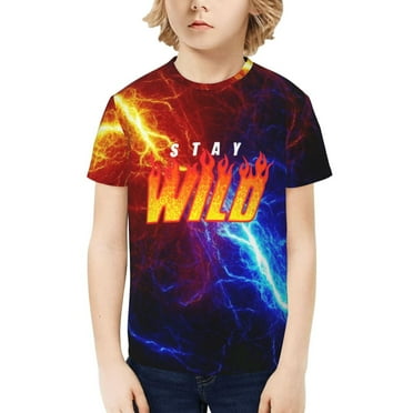 Ben Azelart Stay Wild Kids T-Shirt 3d Printed Graphic T-Shirts Boys And ...