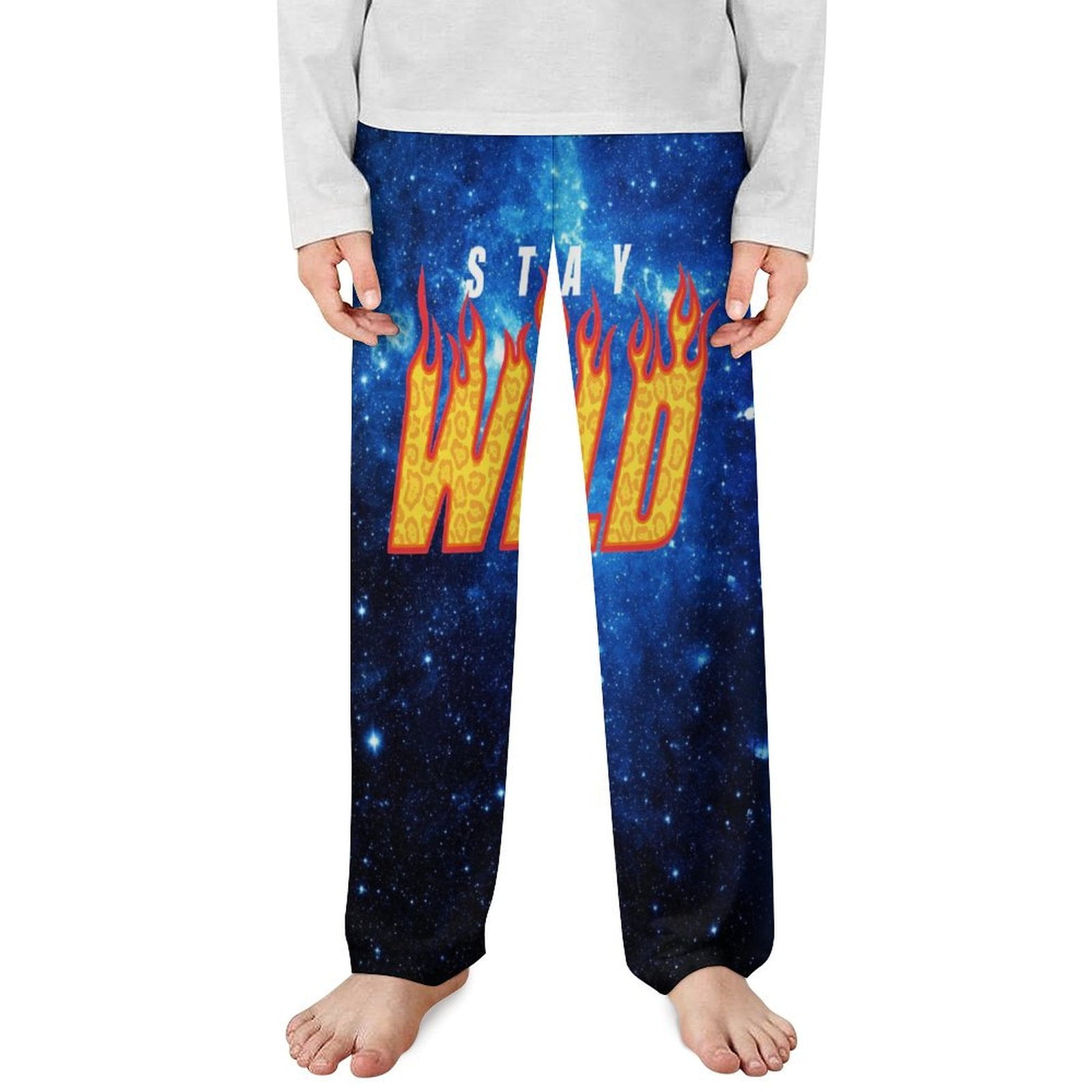 Ben Azelart Stay Wild Pajama Pants for Kids Long Sleep Plaid Pants Soft Lounge Pj Bottoms with ...