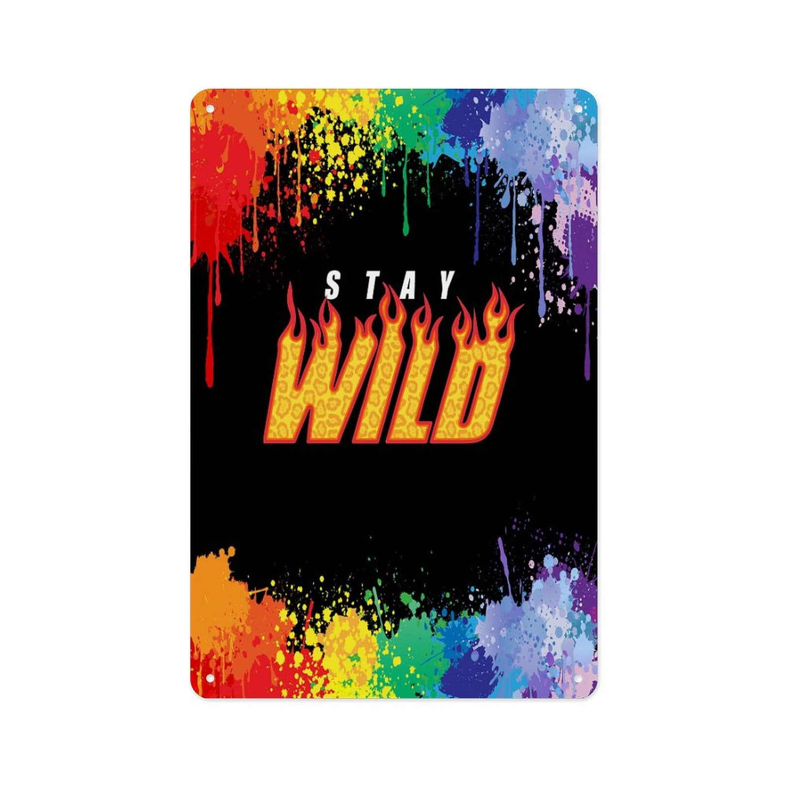 Ben Azelart Stay Wild Posters Vintage Metal Tin Sign Wall Decor for ...