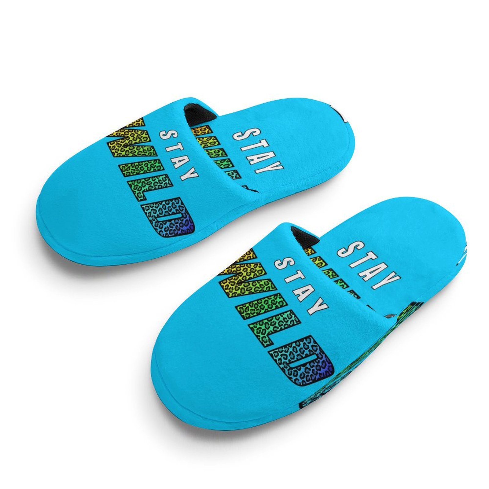 Ben Azelart Stay Wild Slippers For Kids Indoor Outdoor Cute Cotton ...