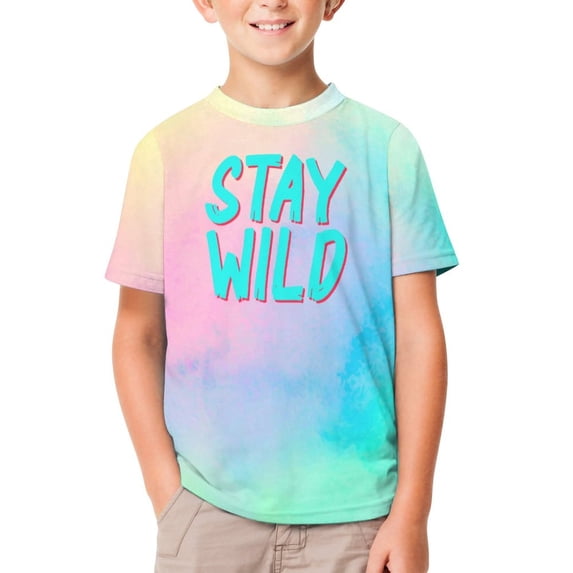 Ben Azelart Stay Wild T-Shirt for Boys And Girls, Funny Short Sleeve ...
